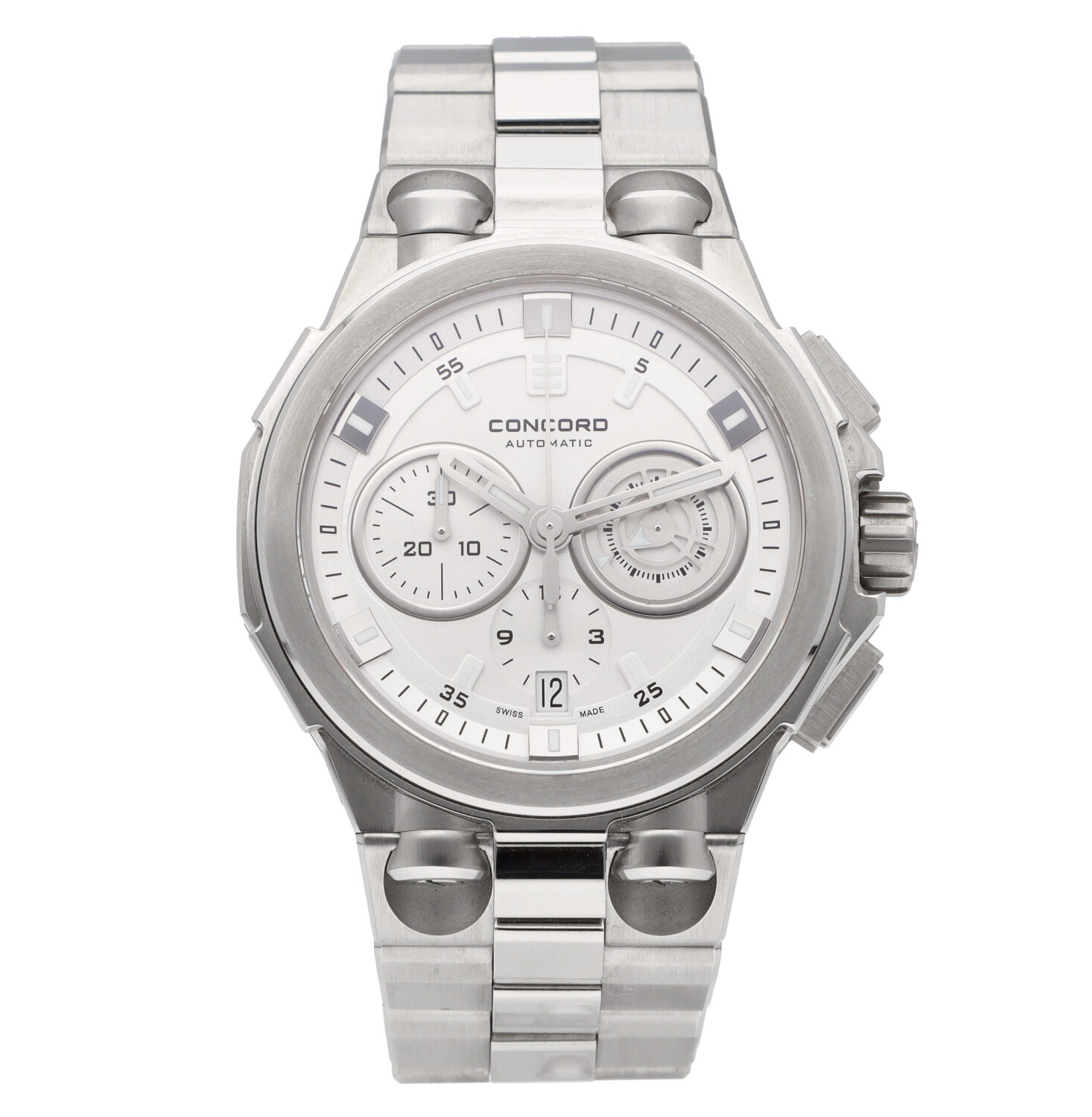 Concord C2 Teknologic Chronograph Silver Dial 43mm Automatic Men's ...