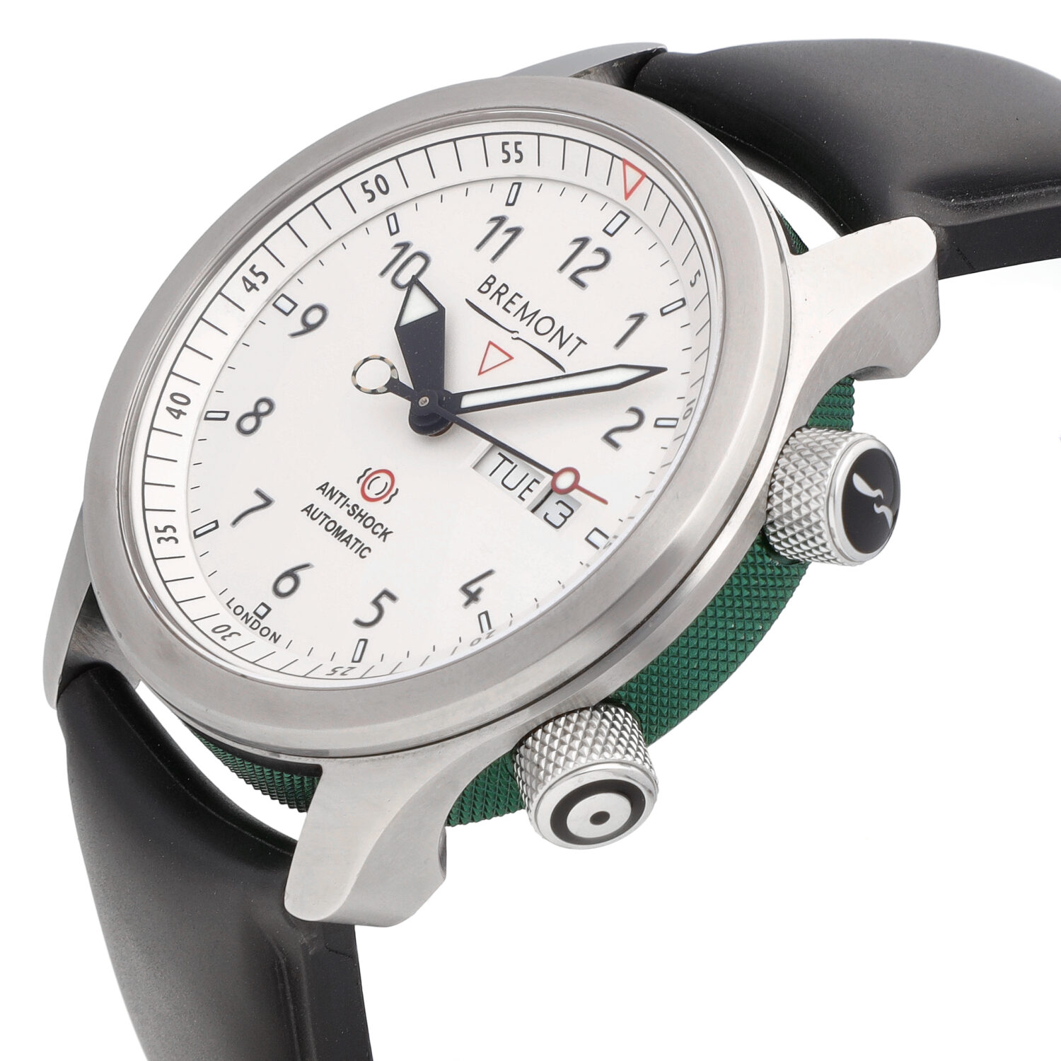 Bremont Martin Baker II White Dial Green Barrel 43mm Men's Watch MBII-WH-GN-S | The Watch Outlet
