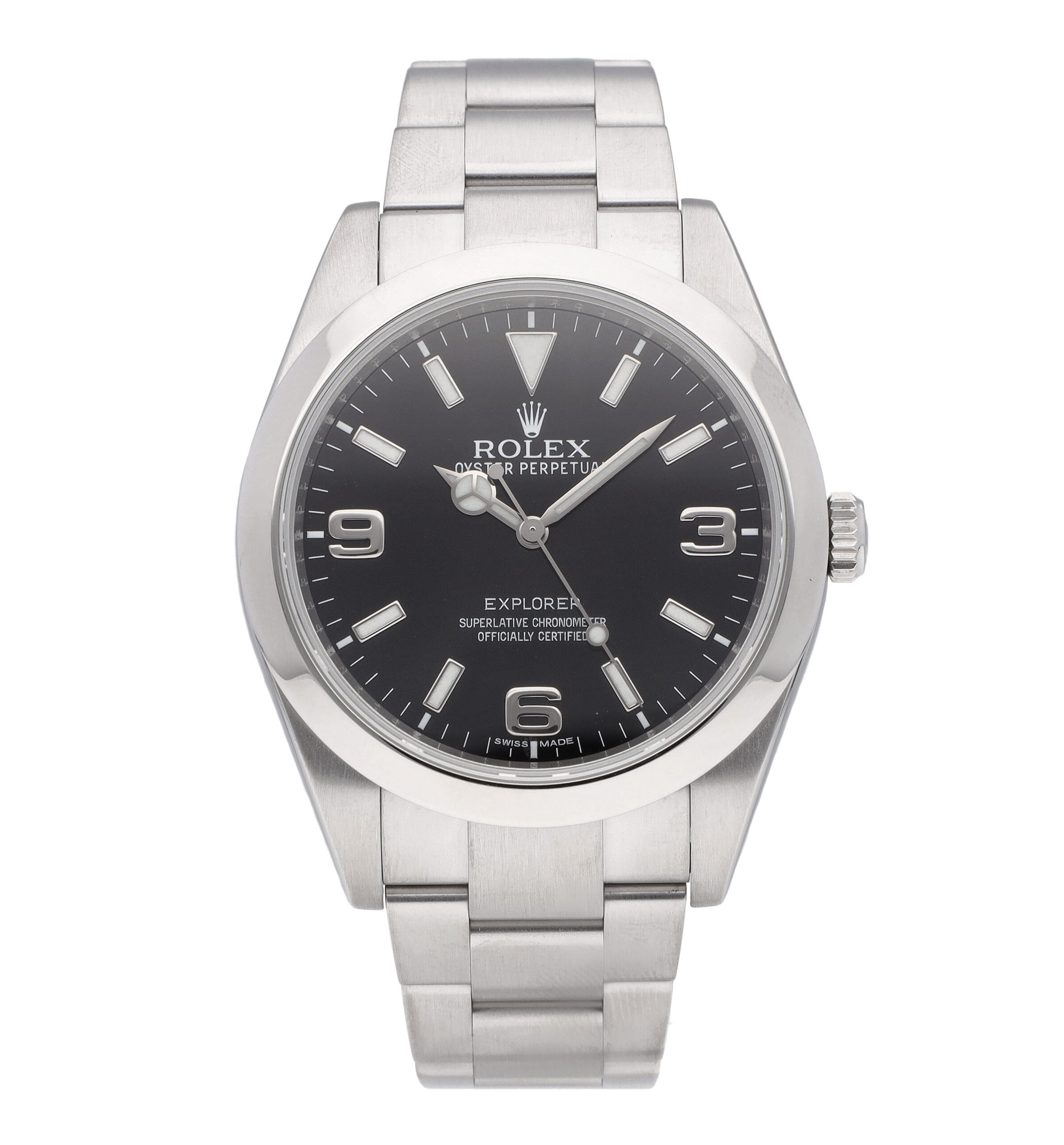 Rolex Explorer Stainless Steel Black Dial 39mm Automatic Men's Watch ...