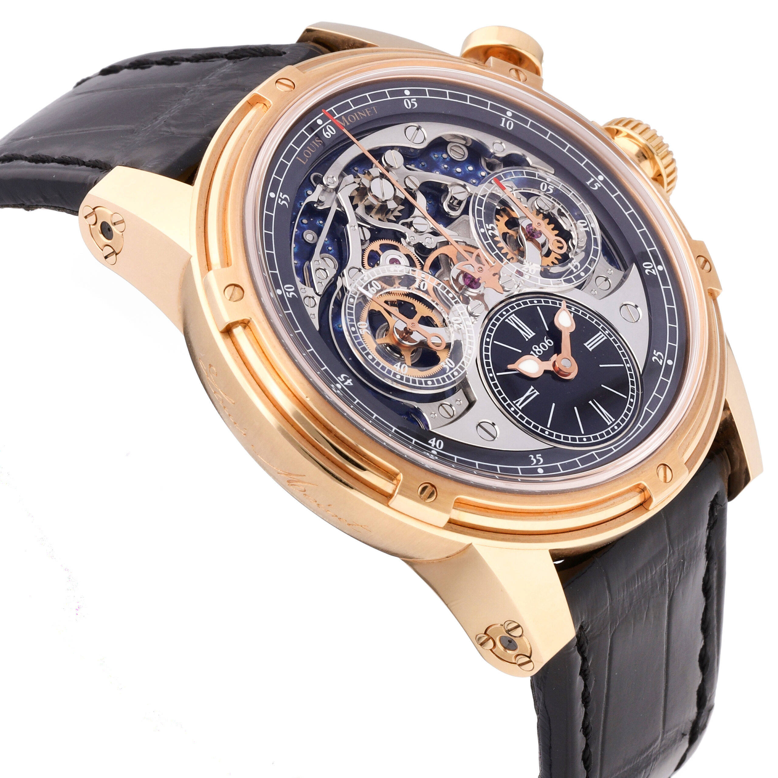 Louis Moinet Memoris 18k Rose Gold 46mm Automatic LE Men's Watch LM-54. ...