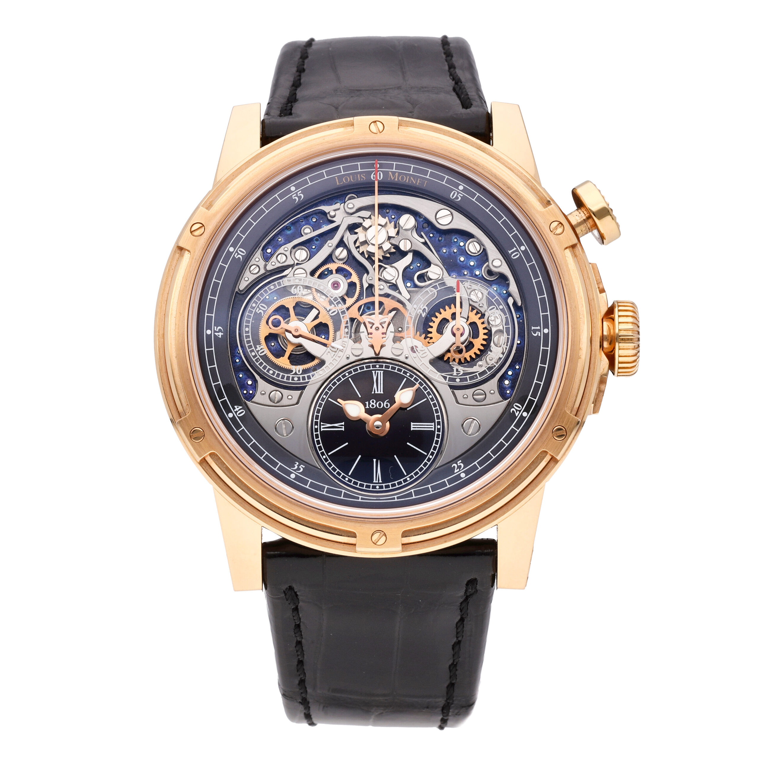 Louis Moinet Memoris 18k Rose Gold 46mm Automatic LE Men's Watch LM-54.50.20 | The Watch Outlet