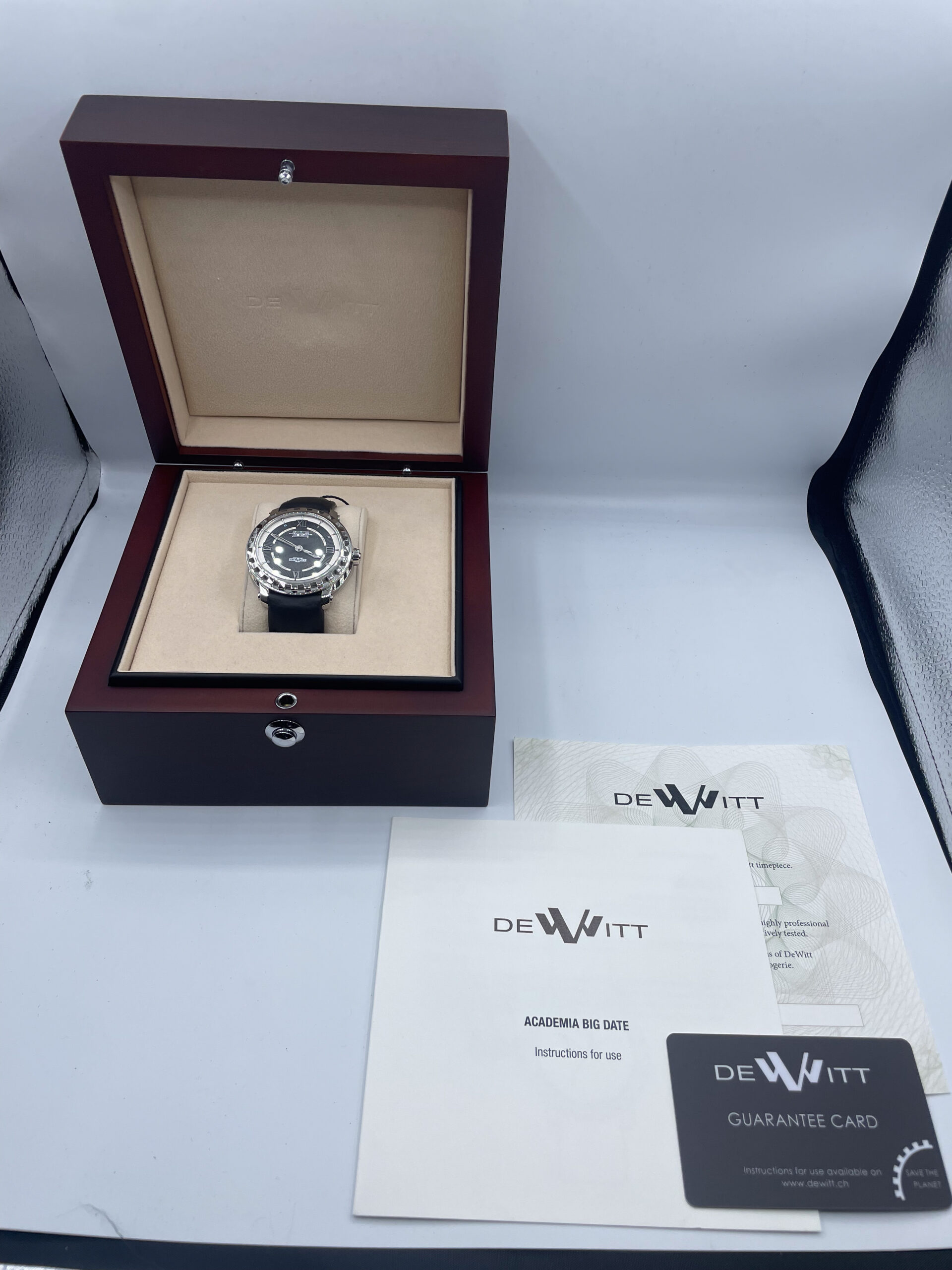 Dewitt Academia Grande Date Automatic 43mm Men's Watch NAC.GDE.001.RFB | The Watch Outlet