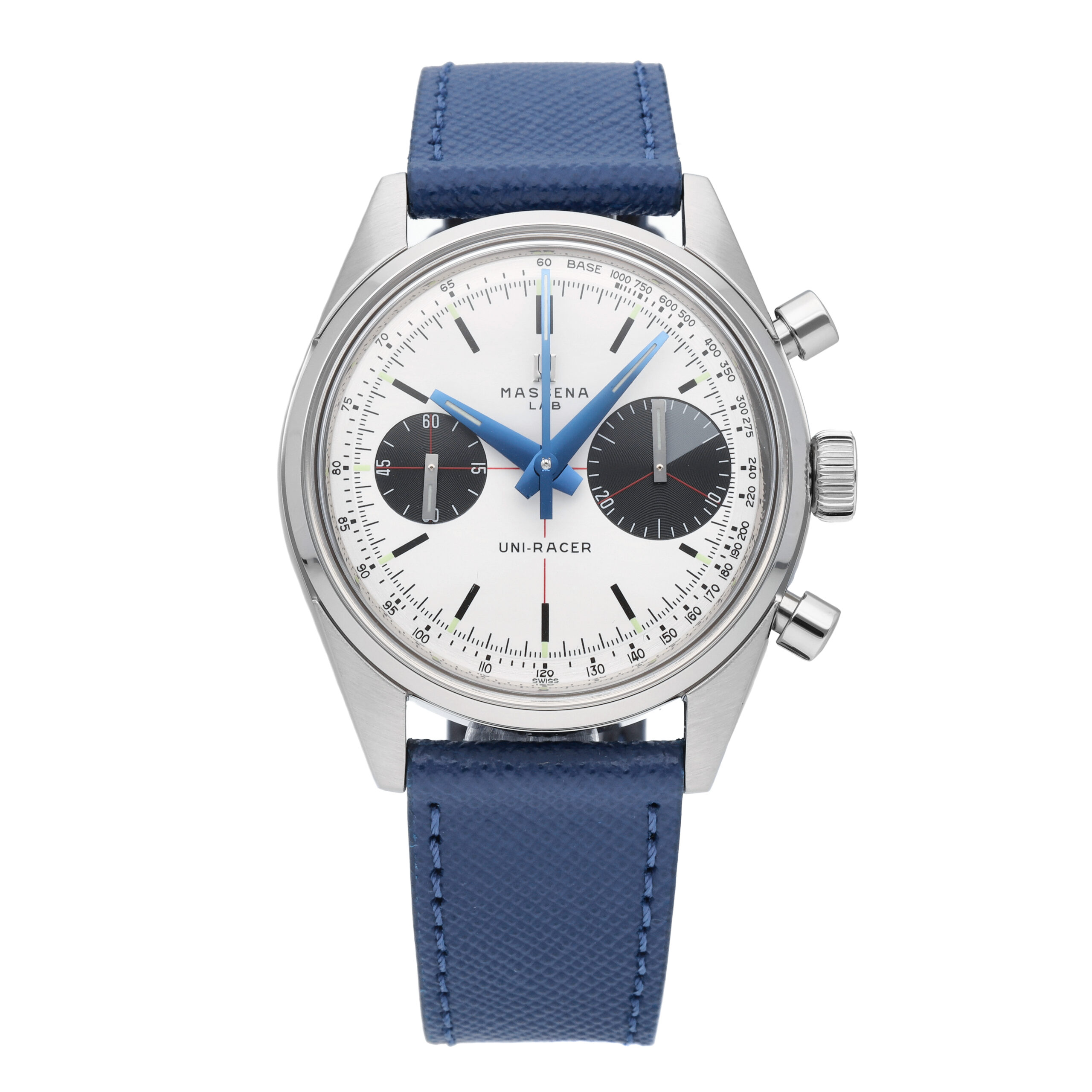 Massena Lab Uni Racer Chrono Stainless Steel Panda Manual-Wind Mens ...