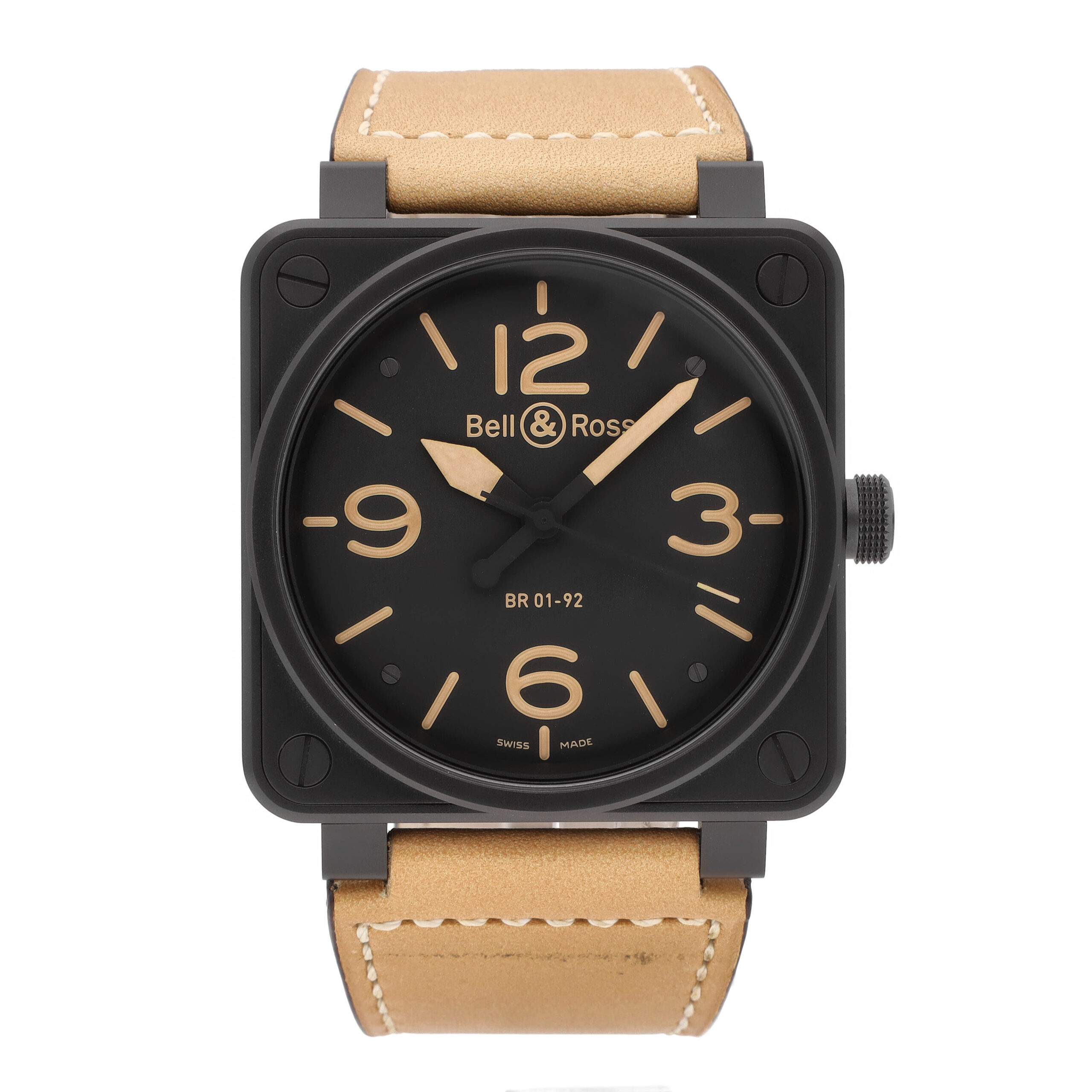 Bell & Ross BR01-92 Heritage Black Dial Auto 46mm Men's Watch BR0192 ...