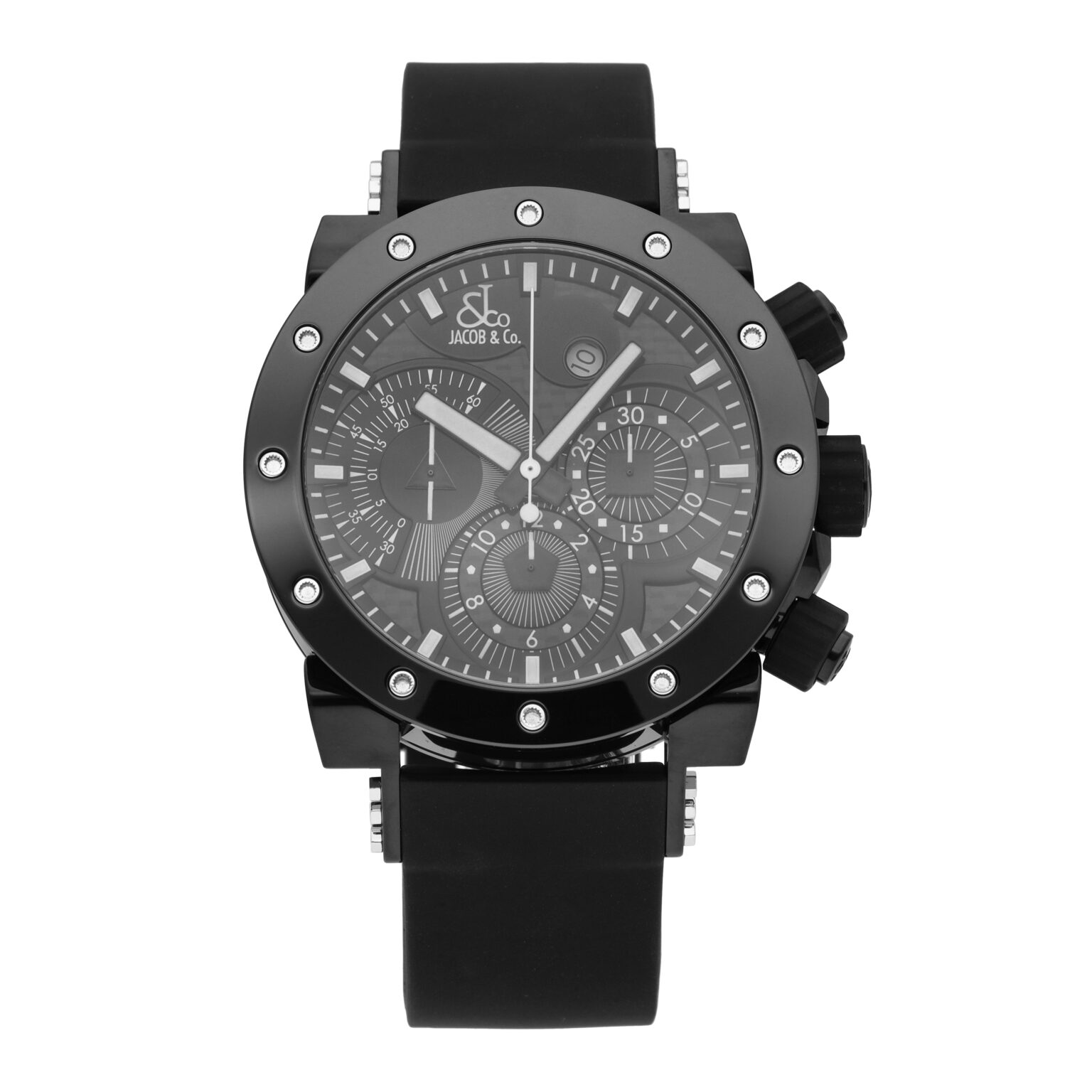 Jacob & Co. Epic II Chronograph 45mm Automatic Men's Watch EPIC2PVDBKBW ...