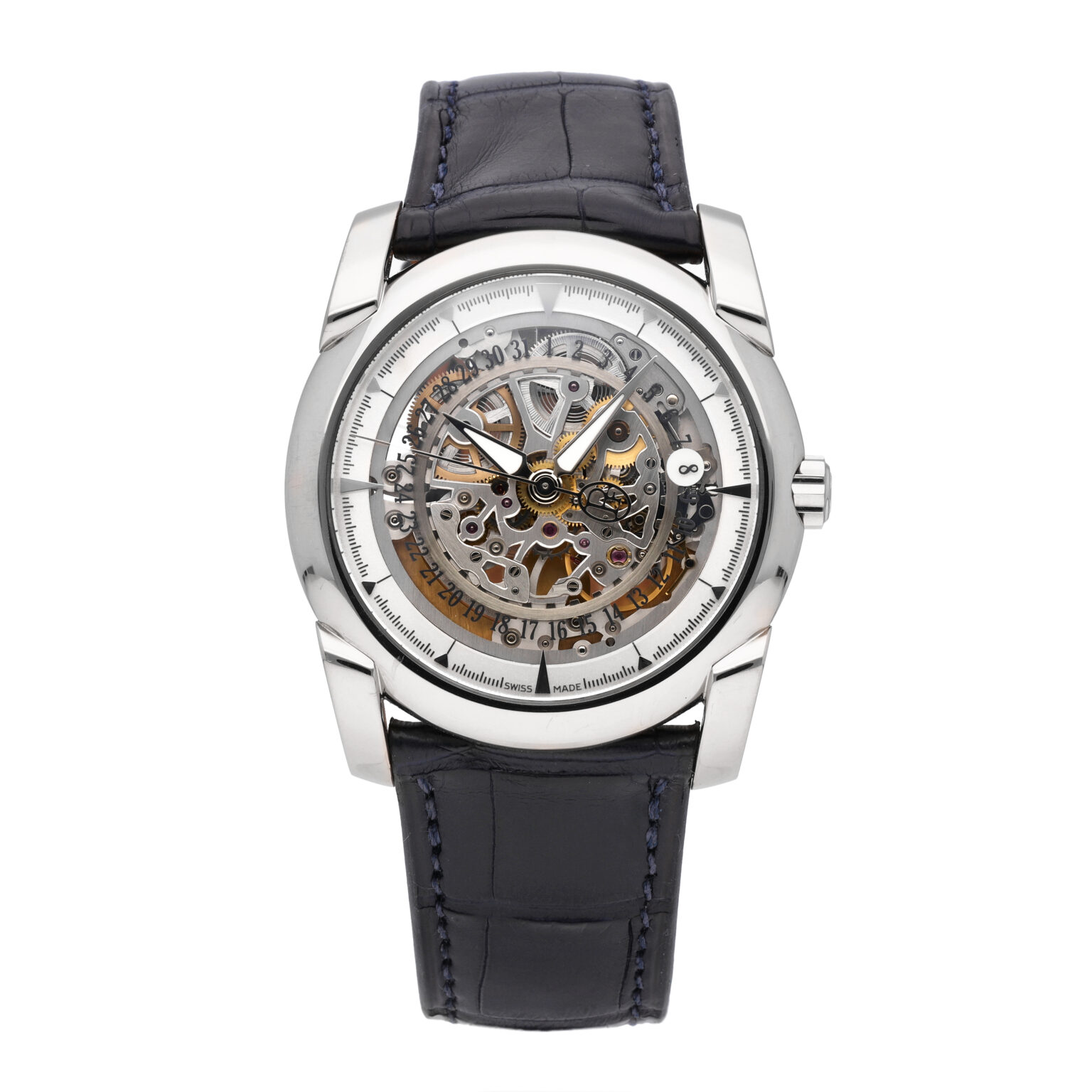 Parmigani Fleurier Tonda Skeleton 18k White Gold LE Men's Watch PFC232-1200700 | The Watch Outlet