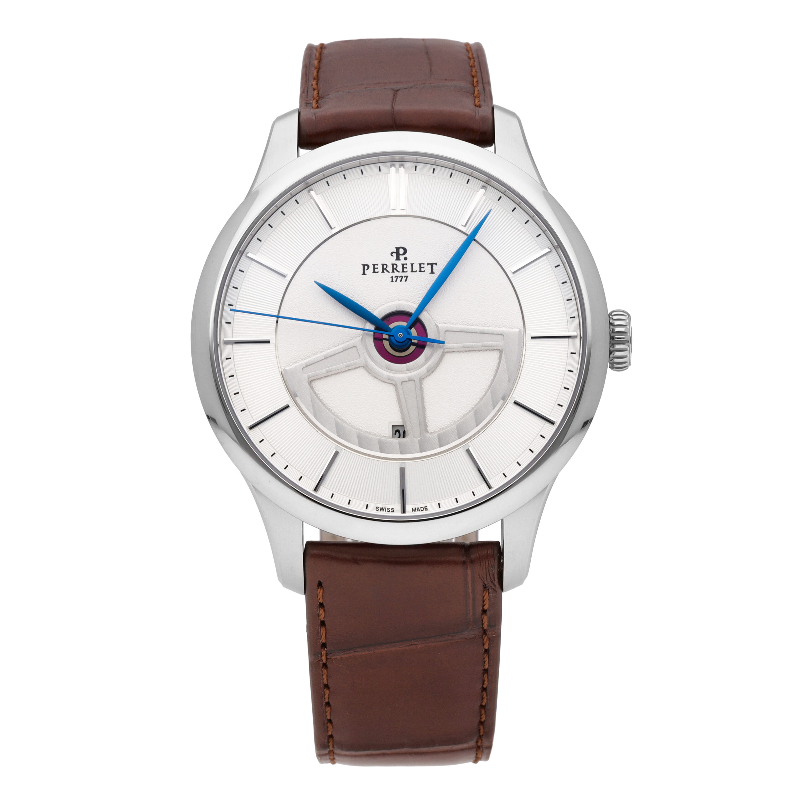 Perrelet First Class Double Rotor Silver Dial 42.5mm Auto Men’s Watch ...