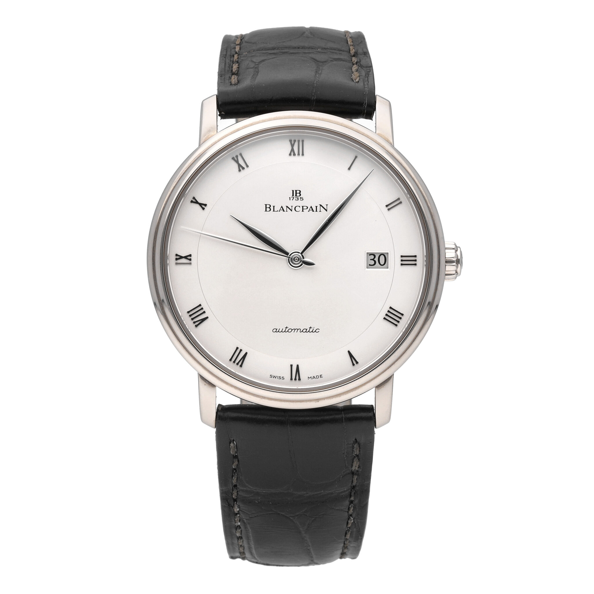 Blancpain Villeret Ultra Slim 18k White Gold Automatic Men's Watch 6223-1542-55B | The Watch Outlet